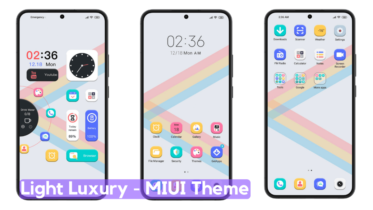 Light Luxury MIUI Theme with Dynamic Experience - MIUI Theme