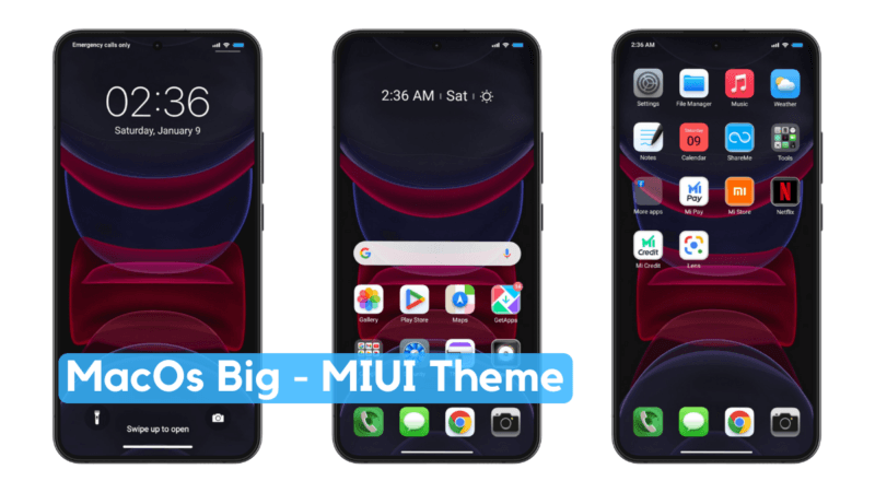 MacOS Big Sur MIUI Theme with iOS Style - MIUI Theme