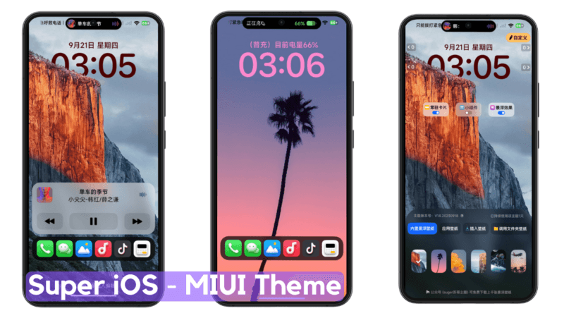 Super iOS MIUI Theme with Dynamic iOS Style - MIUI Theme